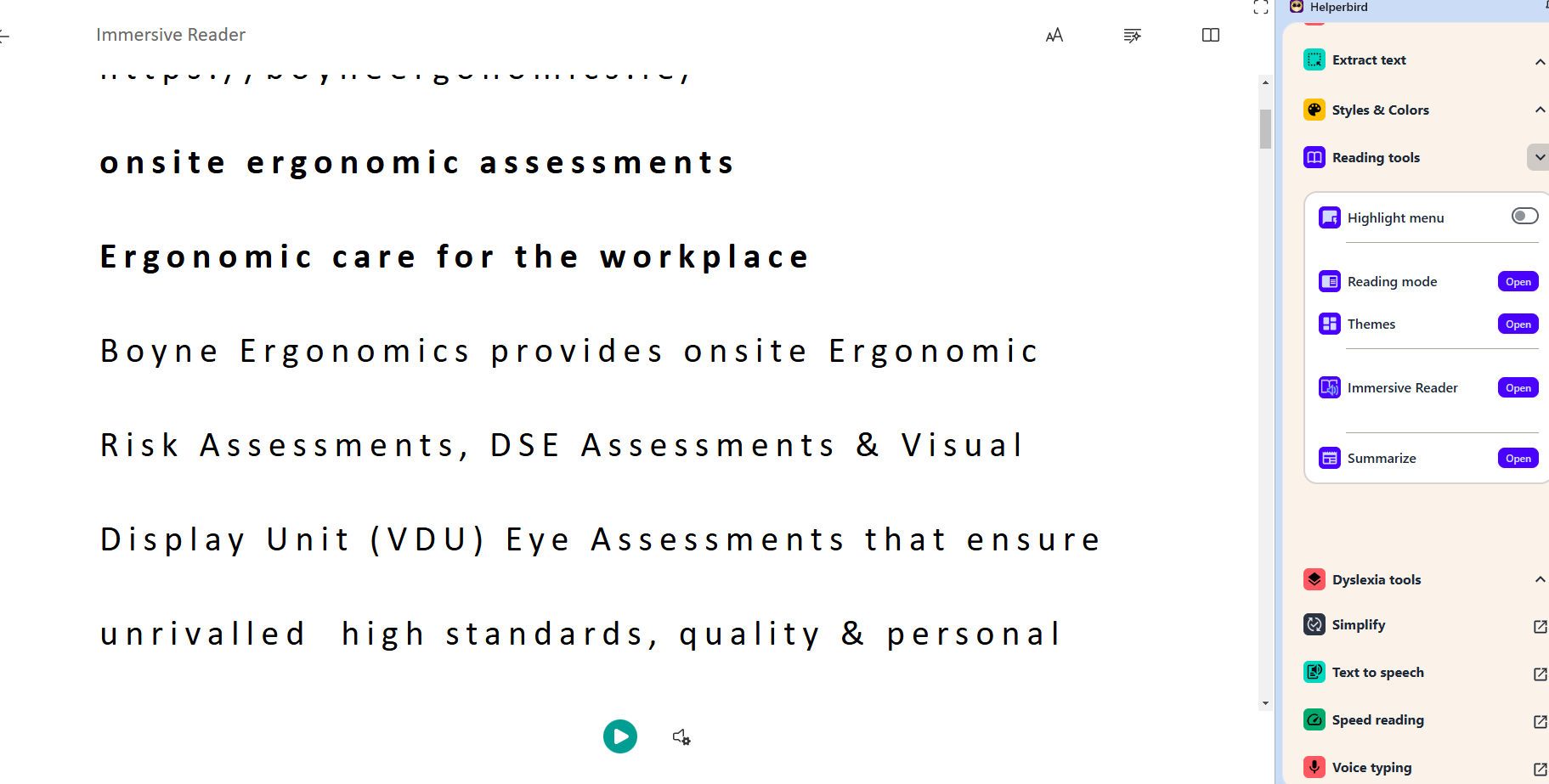 Helperbird: The Web Extension Changing Web Accessibility - Boyne Ergonomics